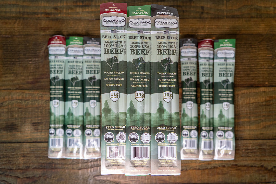 Colorado Dry‑Aged Beef Sticks – 100% Beef Snacks – Colorado Craft Beef