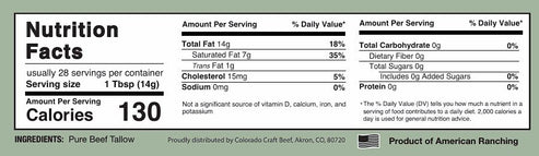 Beef Tallow 14 oz | American Made Single Ingredient Beef Tallow ...